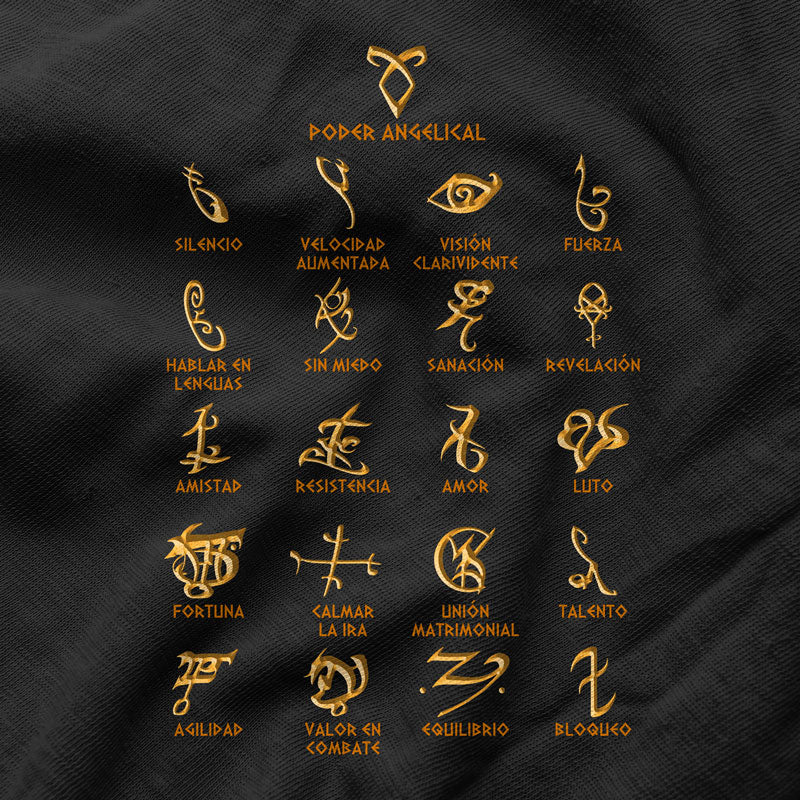 Camiseta Alfabeto Vikingo Runas Poder Angelical — tshirtoftheyear.com